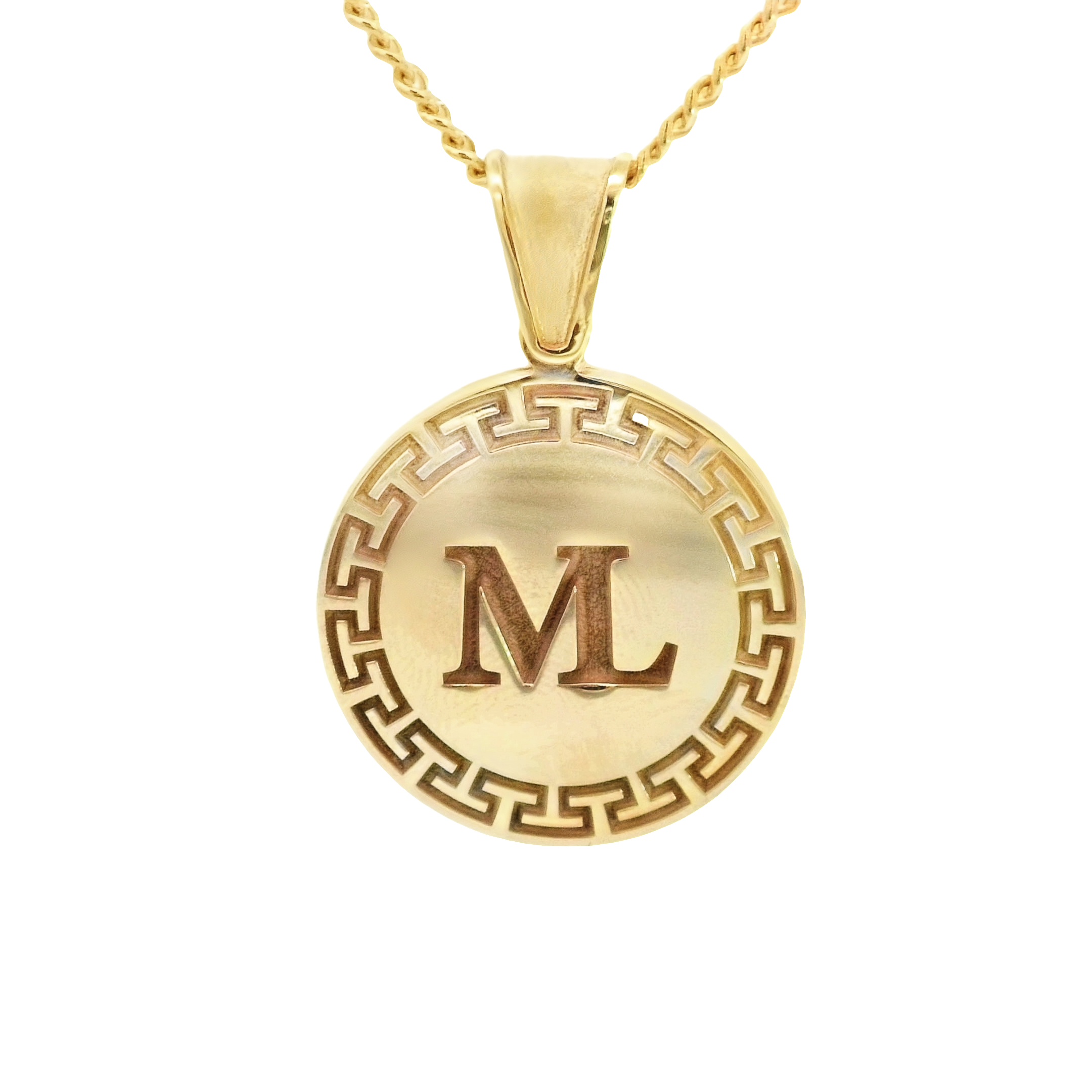 14K Gold Custom ML Pendant - Customizable Nameplate – VM JEWELRY