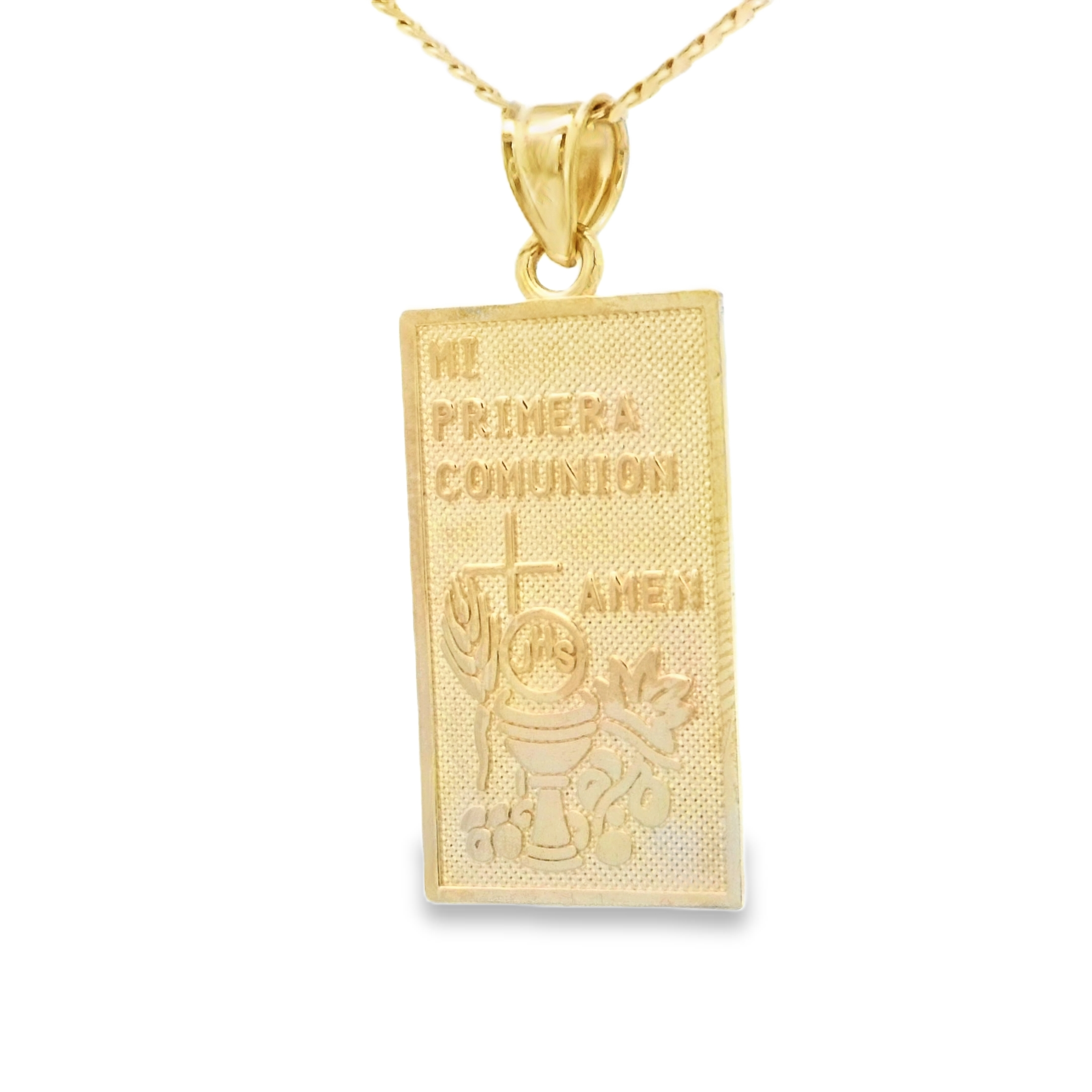 PENDANT 14KP PLACA FIRST COMUNION – VM JEWELRY
